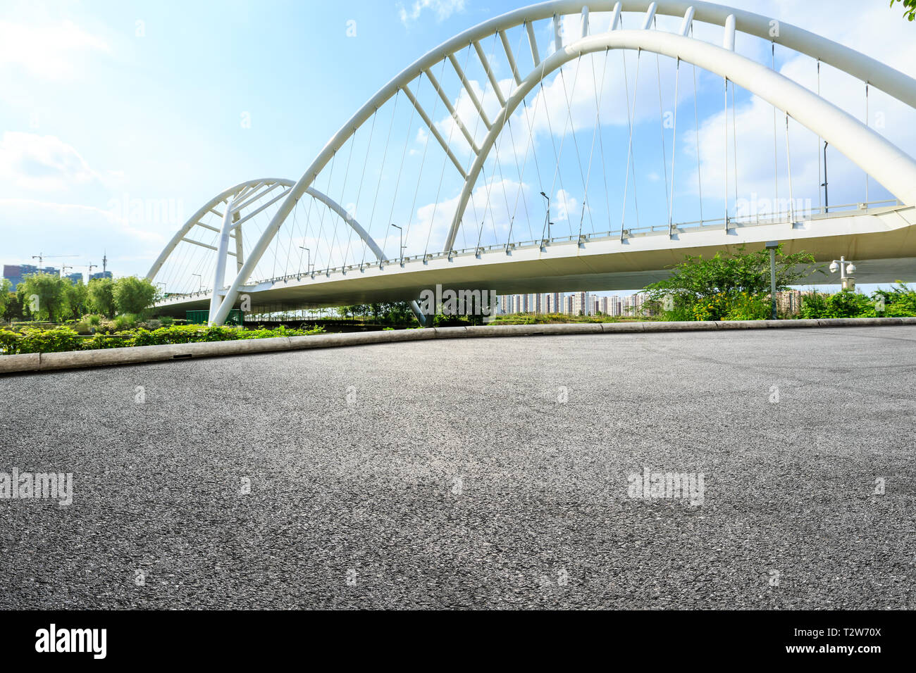 Empty asphalt road and bridge construction in shanghai Stock Photo - Alamy