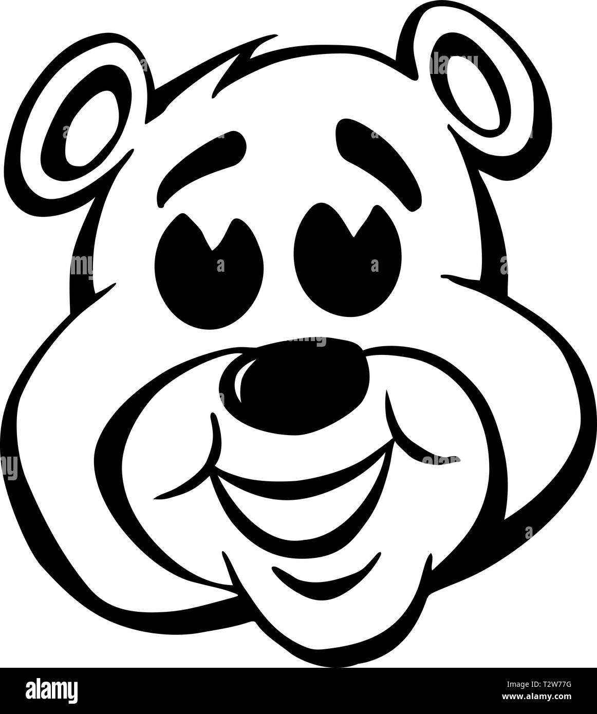 Bear Face Cartoon Vector Illustration Stock Vector Image & Art - Alamy