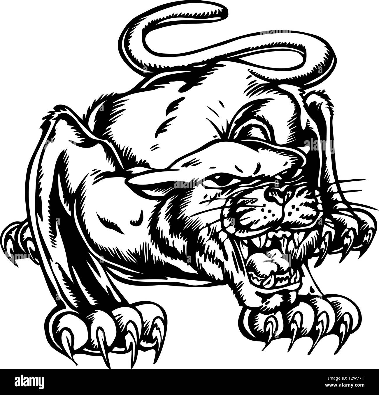 Cougar Outline Clip Art