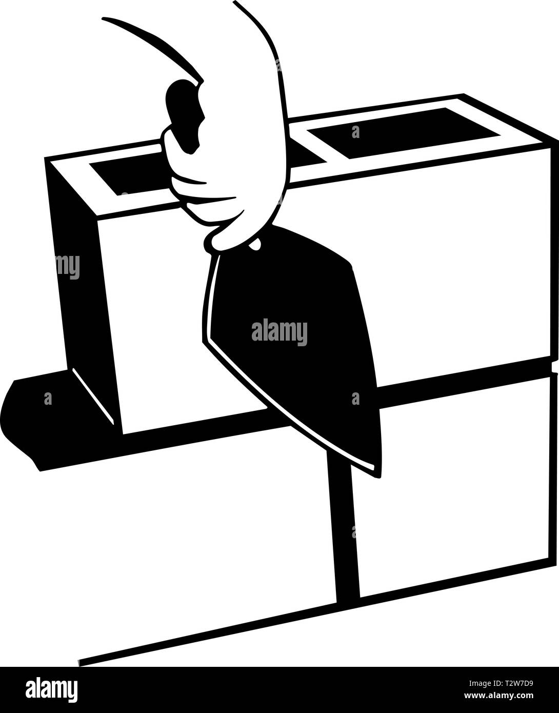 Brick illustration Black and White Stock Photos & Images - Alamy