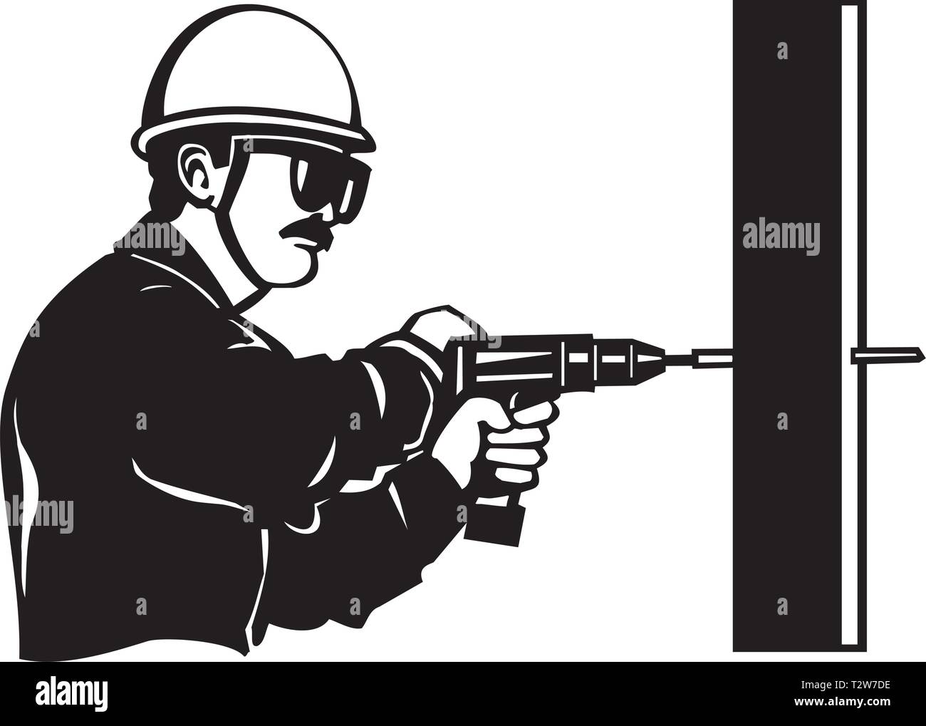 Man drilling Stock Vector Images - Alamy