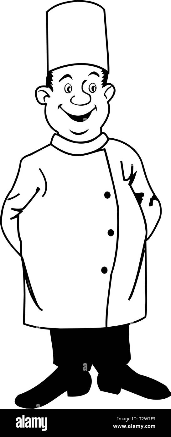 Chef cartoon Black and White Stock Photos & Images - Alamy