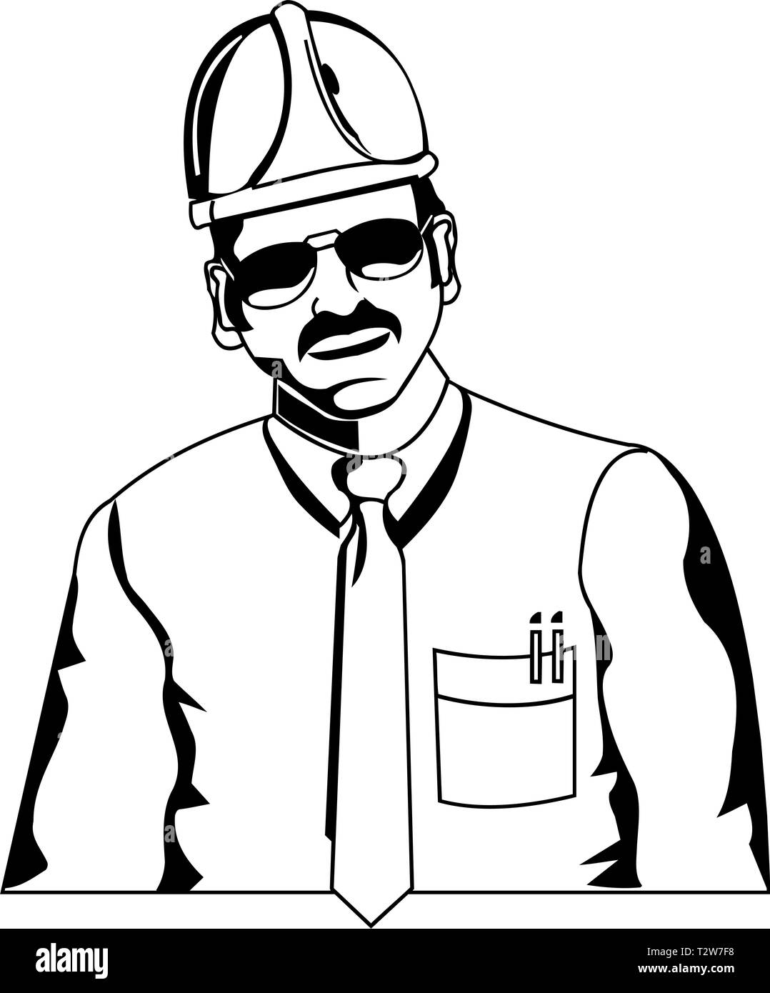 Construction Engineer Vector Illustration Stock Vector Image & Art - Alamy