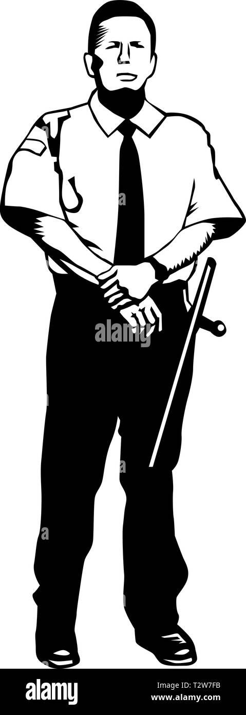 Security Guard Vector Illustration Stock Vector Image & Art - Alamy