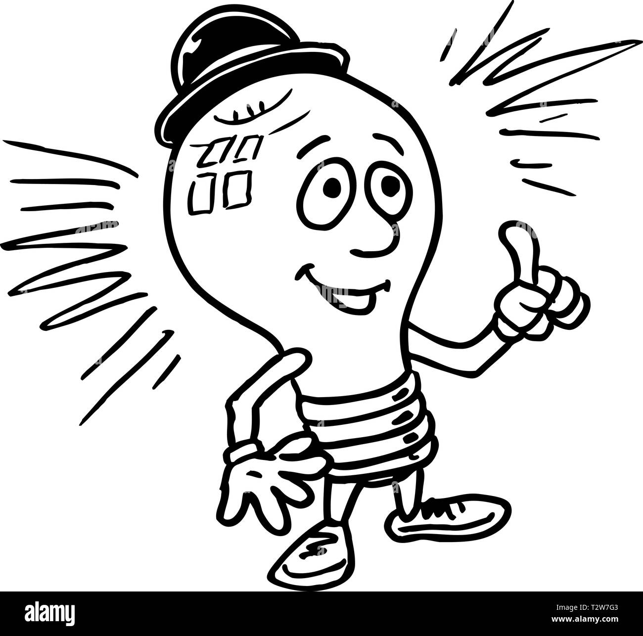 Light Bulb Man Cartoon Vector Illustration Stock Vector Image & Art - Alamy