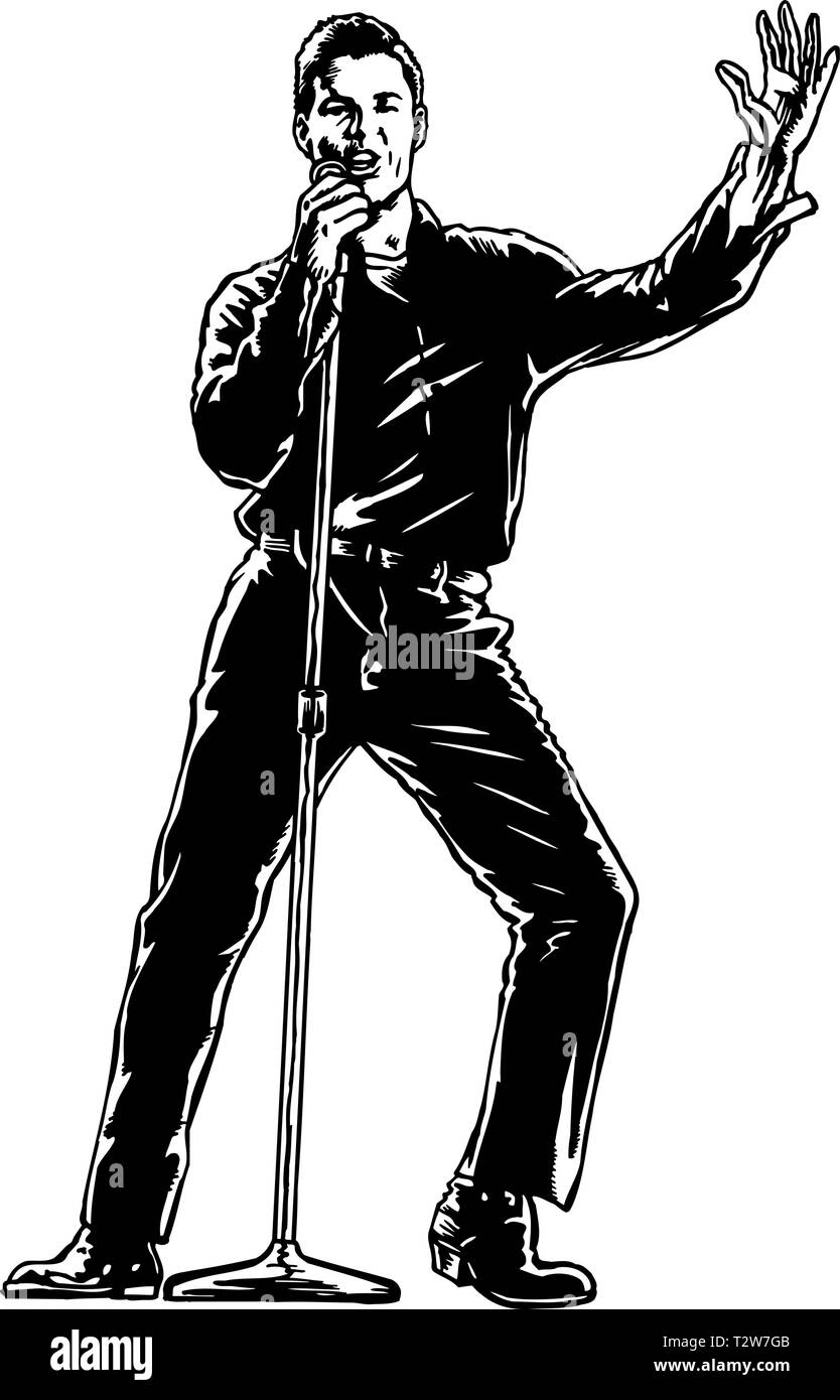 Singer illustration hi-res stock photography and images - Alamy