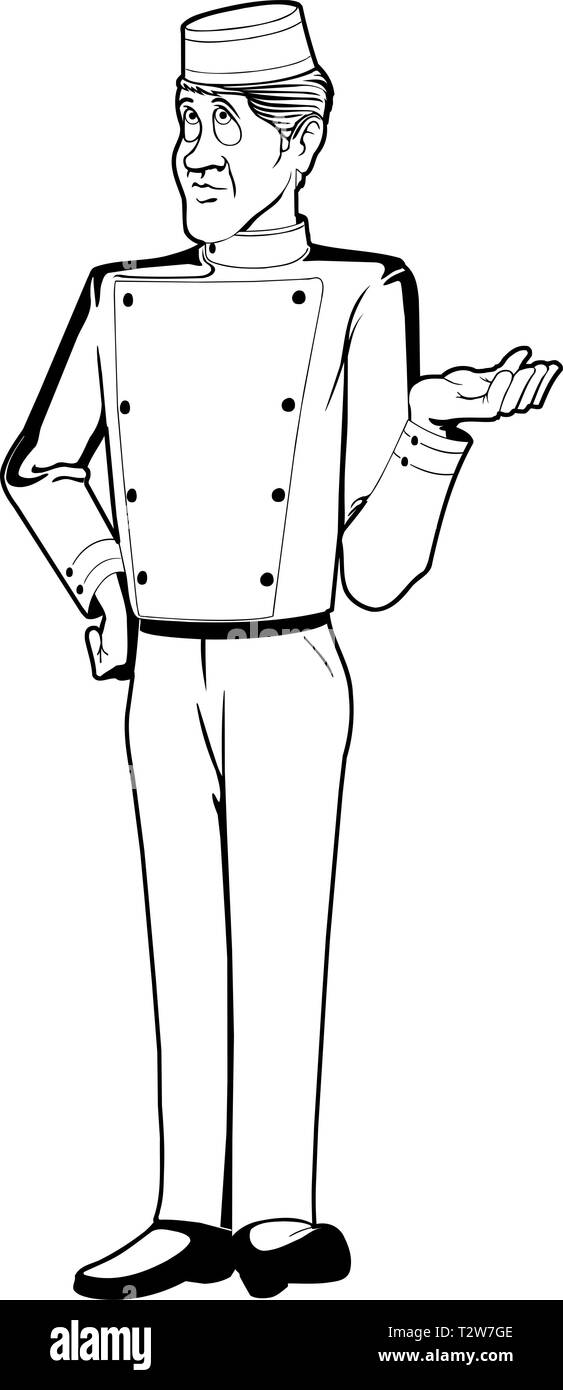 Bellhop Vector Illustration Stock Vector Image & Art - Alamy