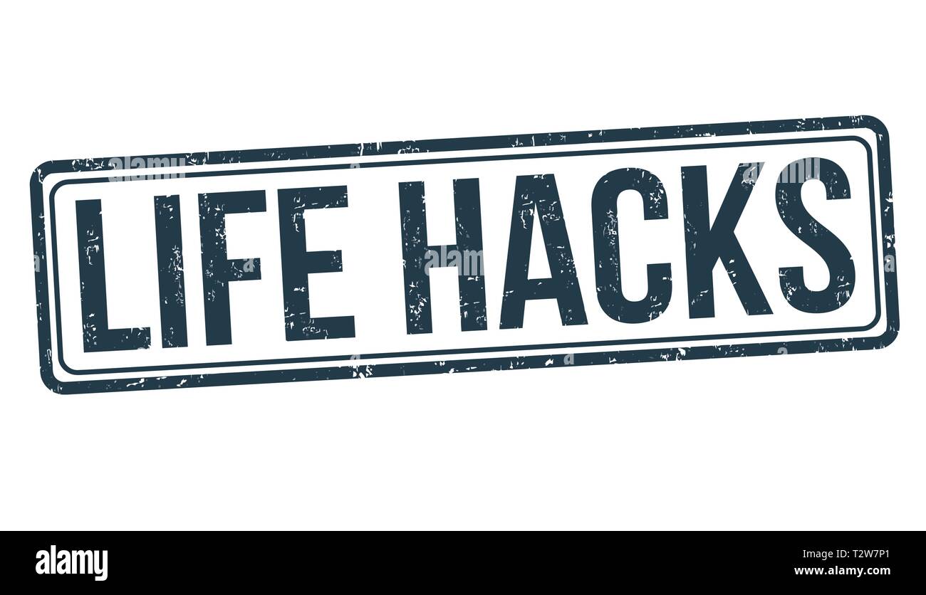 Life hacks sign or stamp on white background, vector illustration Stock ...