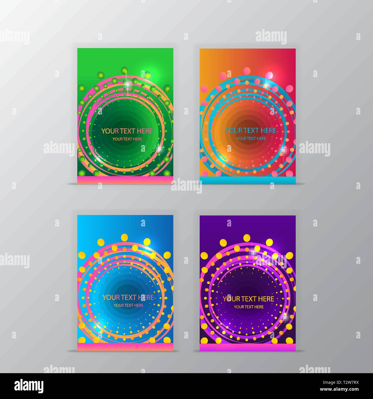 Abstract futuristic page decoration in neon colors creative concepts ...