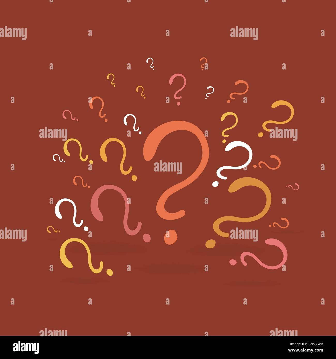 Question mark in sand Stock Vector Images - Alamy