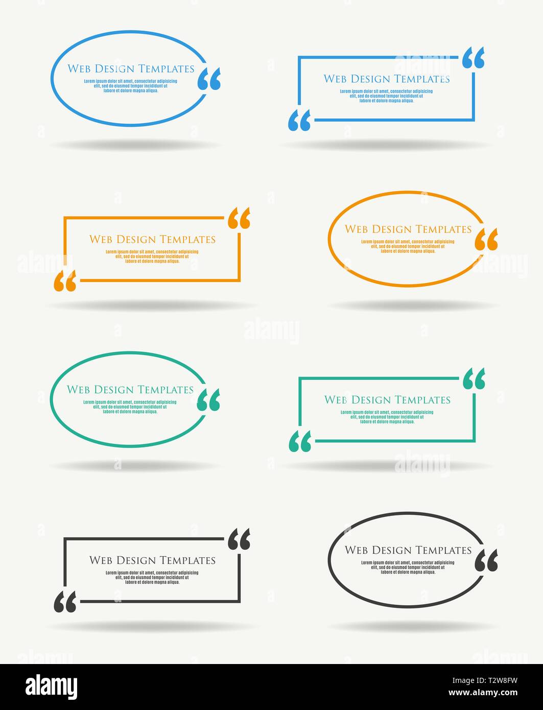 Quotation Speech banner. Quote vector set icon Stock Vector Image & Art ...