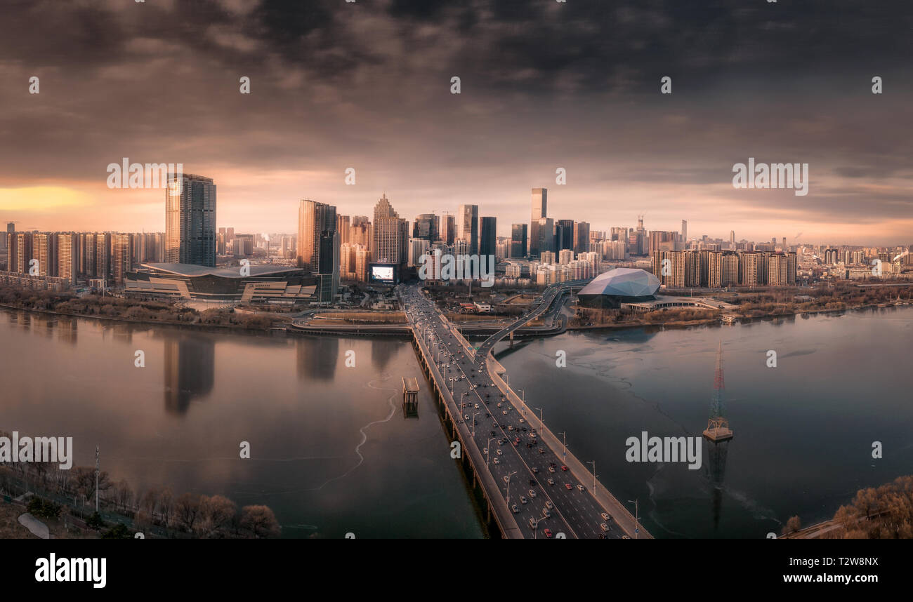 Shenyang hun river bridge hi-res stock photography and images - Alamy