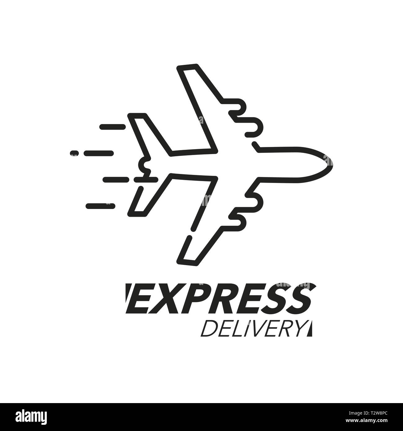 Express delivery icon concept. Plane speed icon for service, order ...