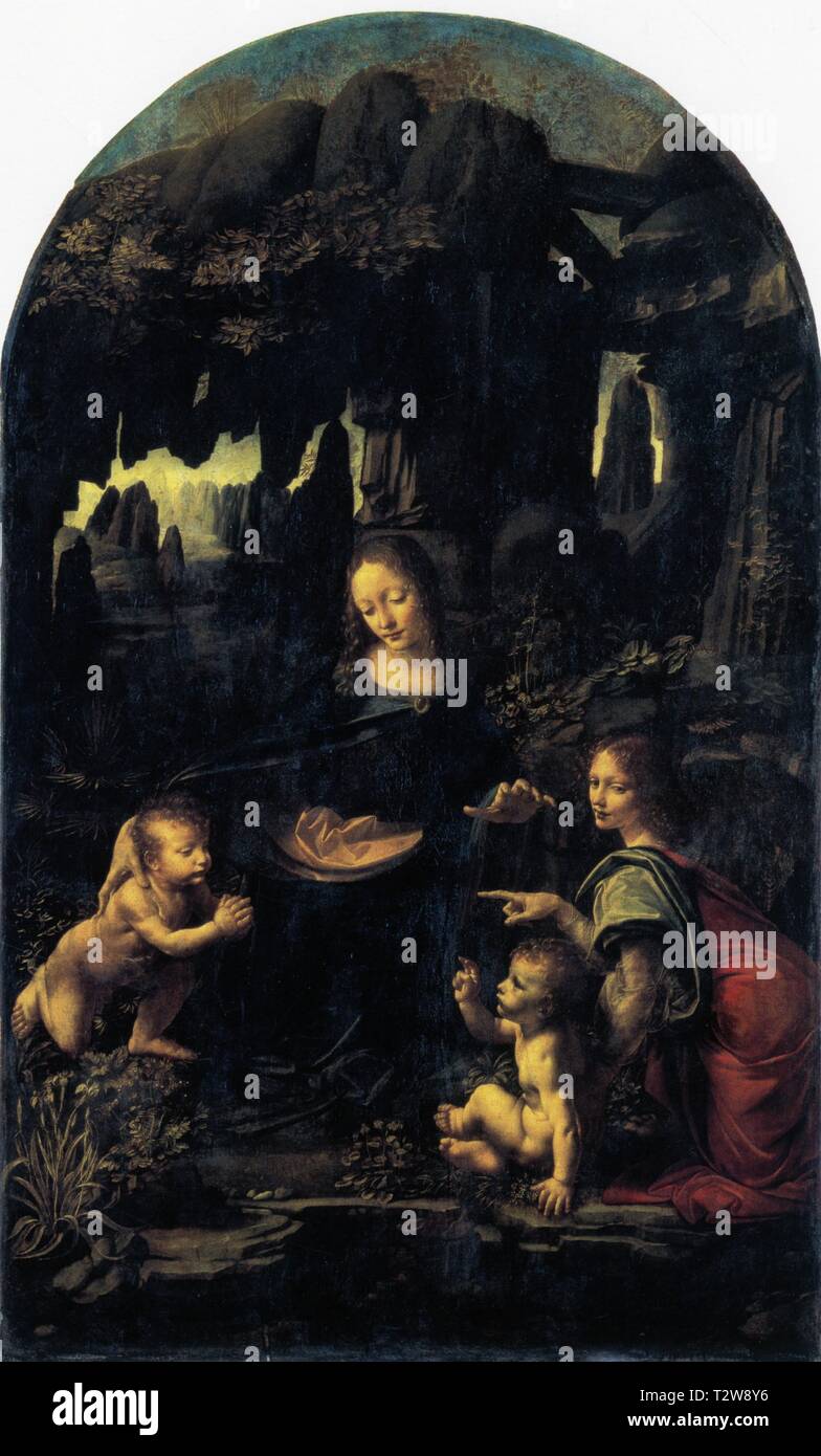 Virgin on the rocks da vinci hi-res stock photography and images - Alamy