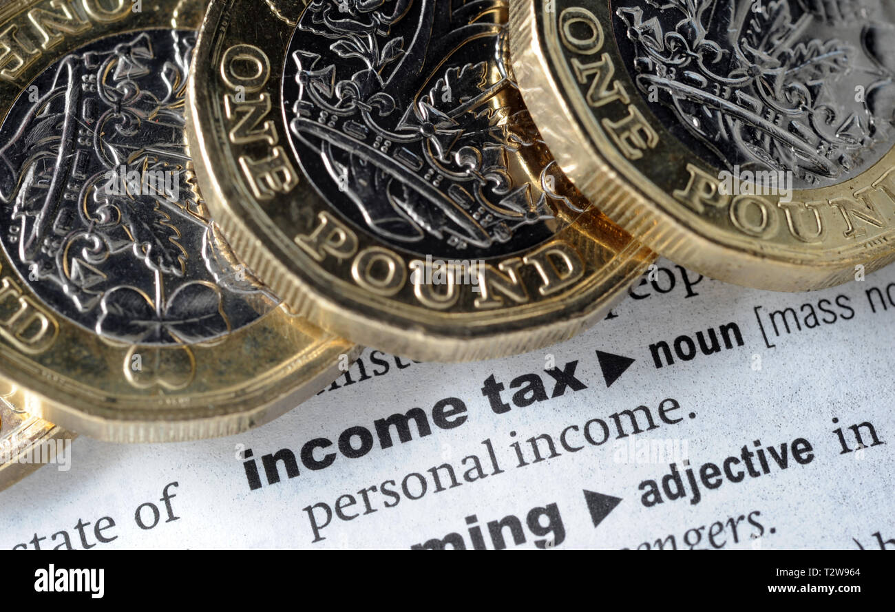 DICTIONARY DEFINITION OF INCOME TAX WITH ONE POUND COINS RE PENSIONS ...