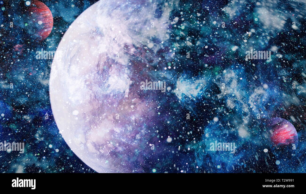 planets, stars and galaxies in outer space showing the beauty of space ...