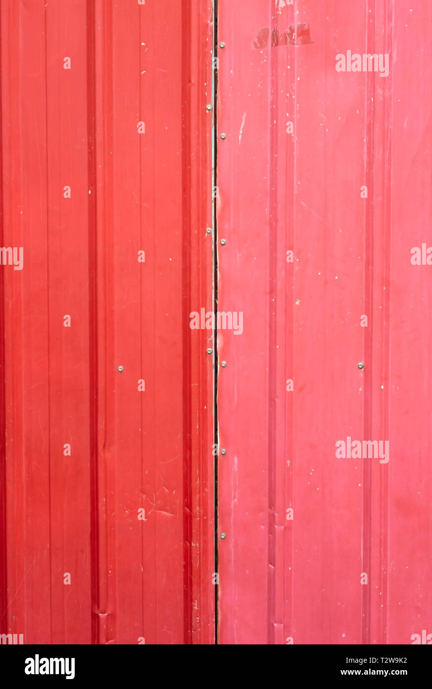 The two shade of red zinc stripe. It’s metal sheet for decorated. used ...