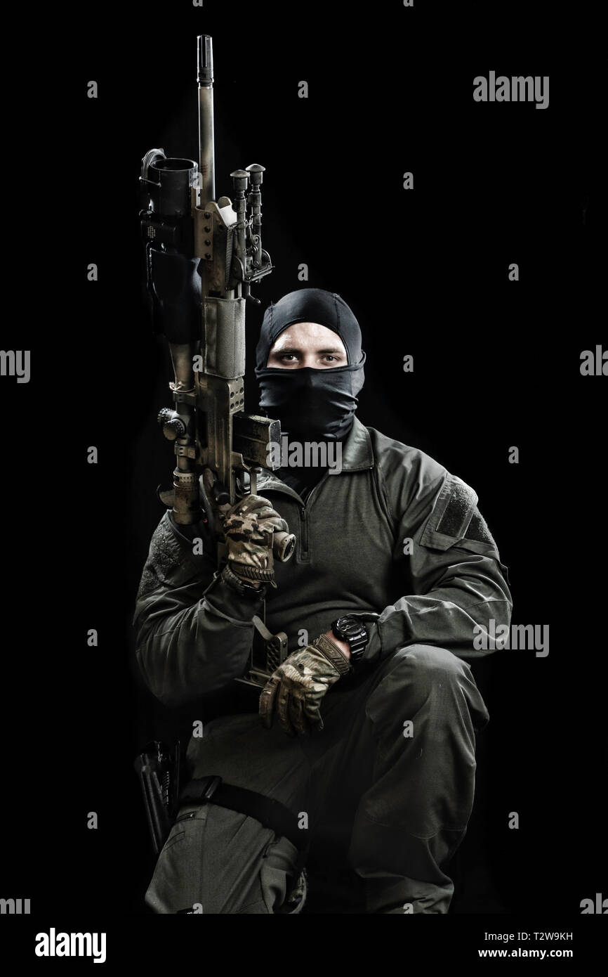 Portrait of sniper Stock Photo - Alamy