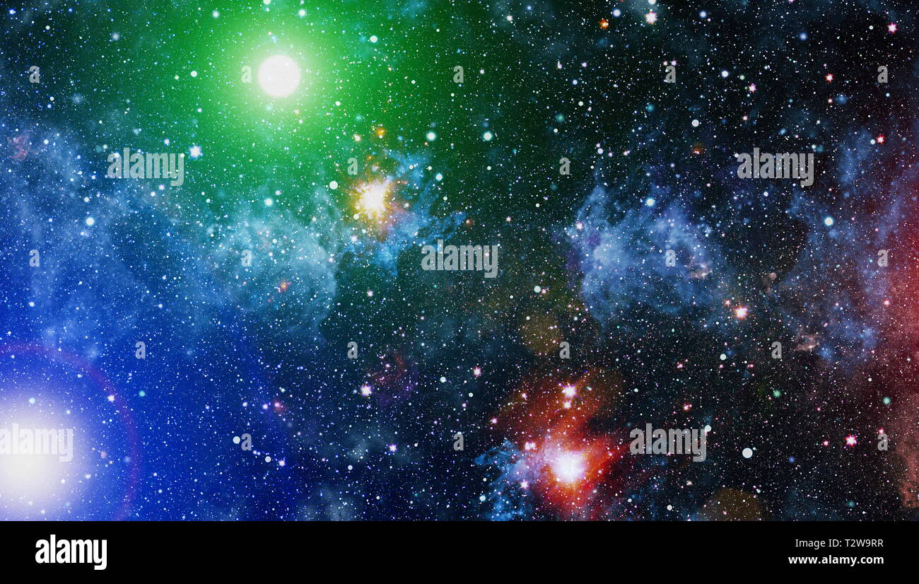 Futuristic abstract space background. Night sky with stars and nebula ...