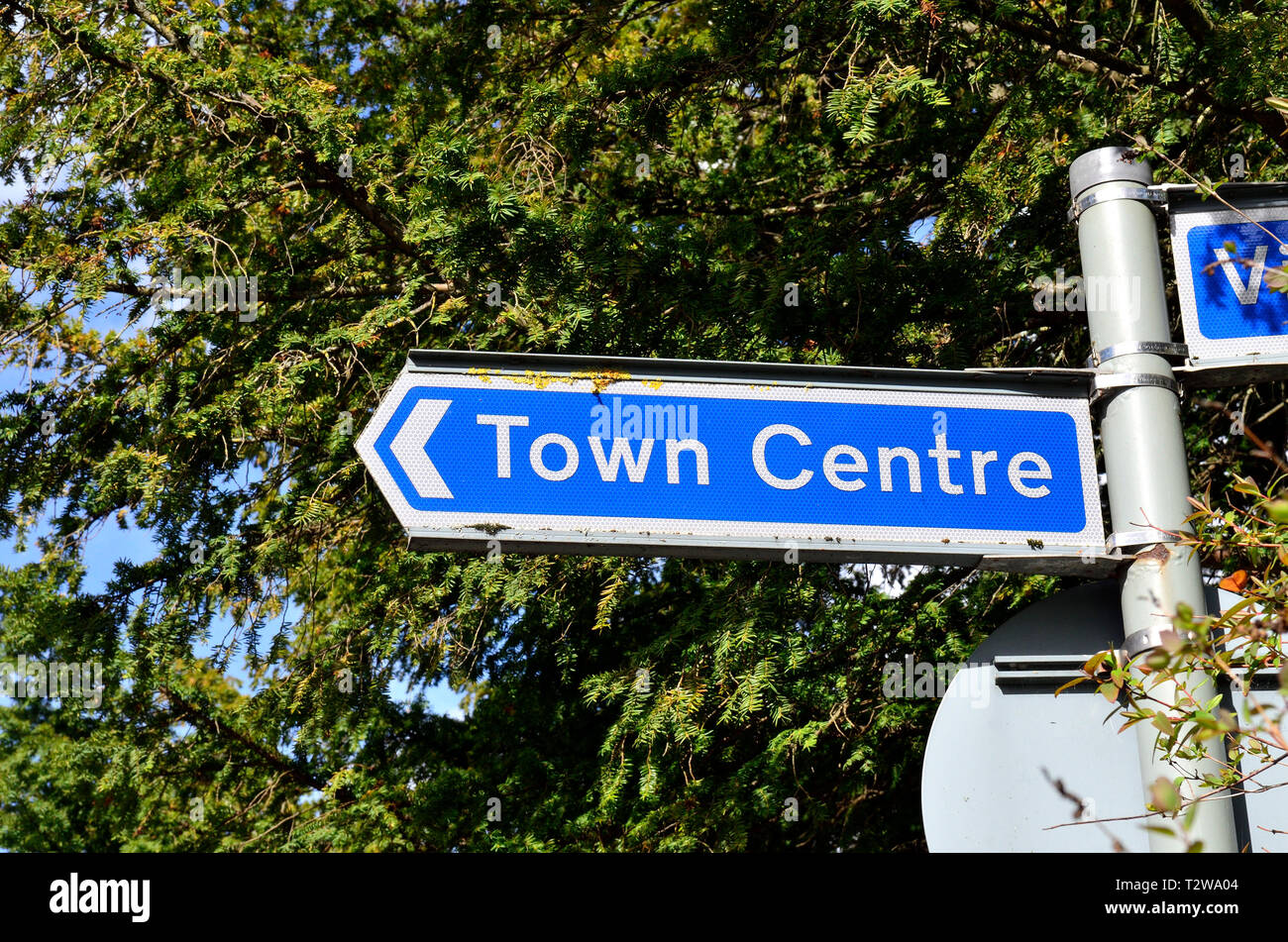 Signpost town centre hi-res stock photography and images - Alamy