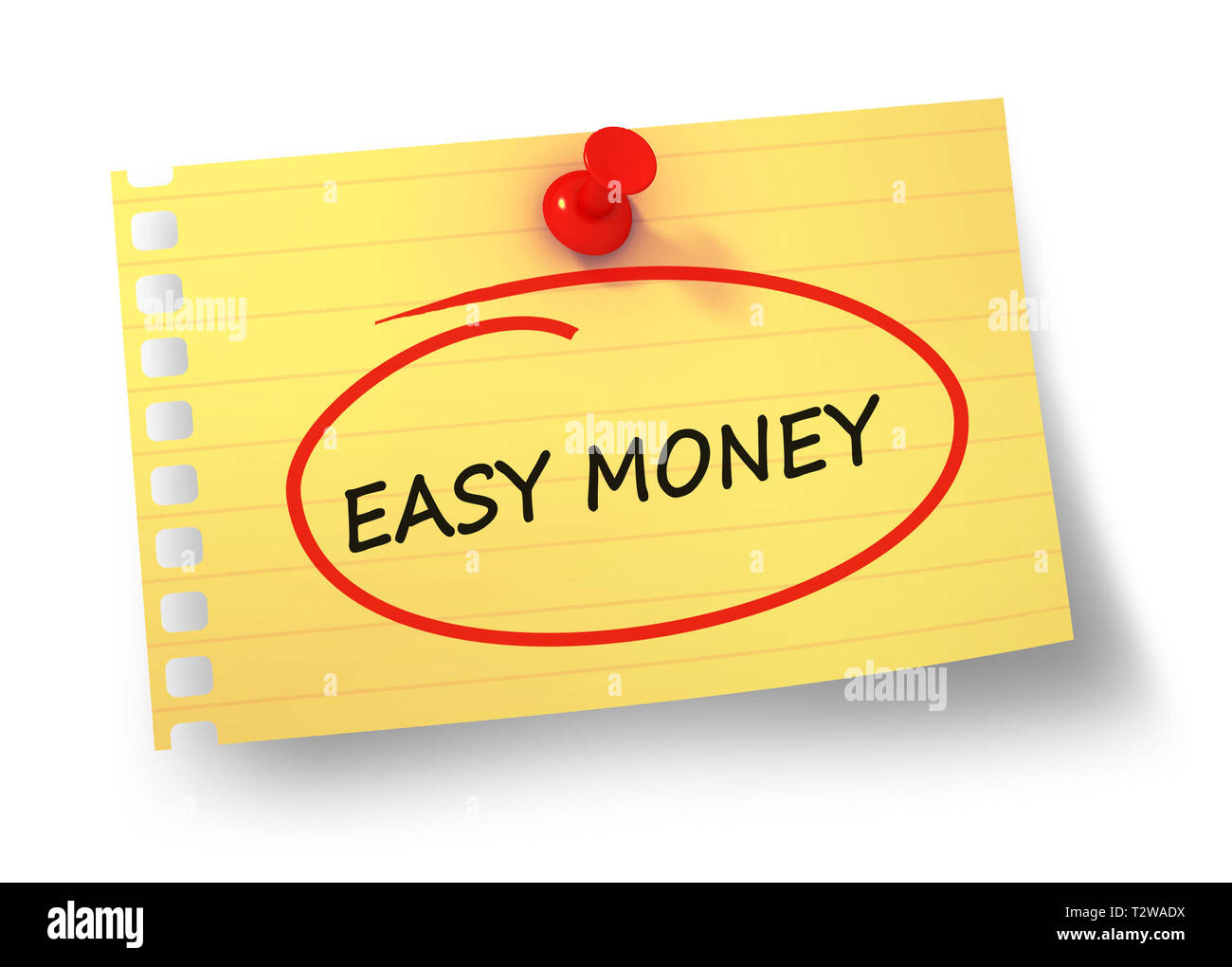 easy money concept 3d illustration isolated on white background Stock ...
