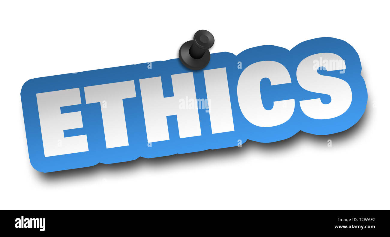 ethics concept 3d illustration isolated on white background Stock Photo ...
