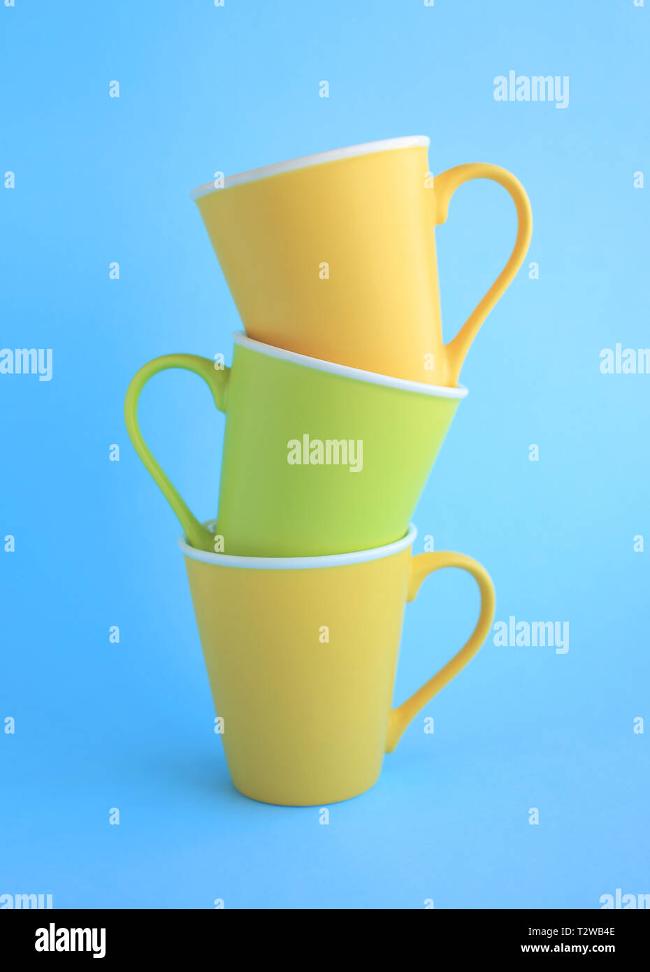Three colorful coffee cups for print or webvector hi-res stock ...