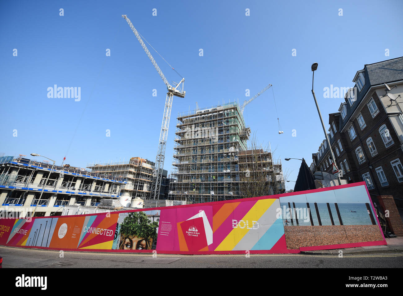 Circus Street construction site in Brighton . The former fruit and ...