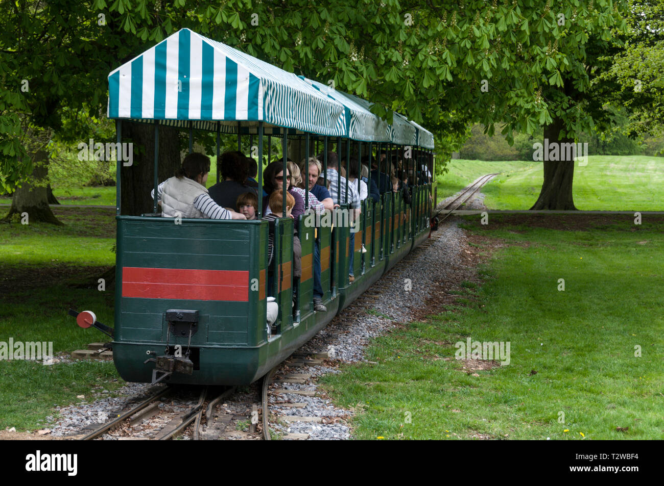 The small train named 'Sir Winston Churchill' with its carriages of ...