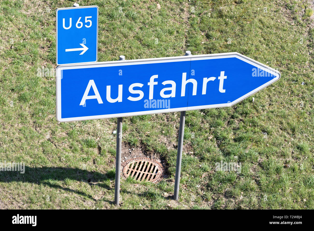 German exit sign hi-res stock photography and images - Alamy