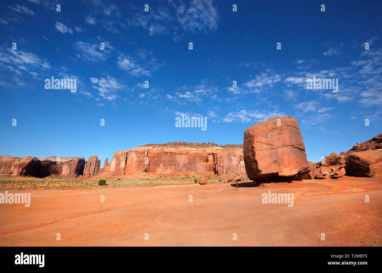 The Cube rock formation, Monument Valley, Arizona, America Stock Photo ...