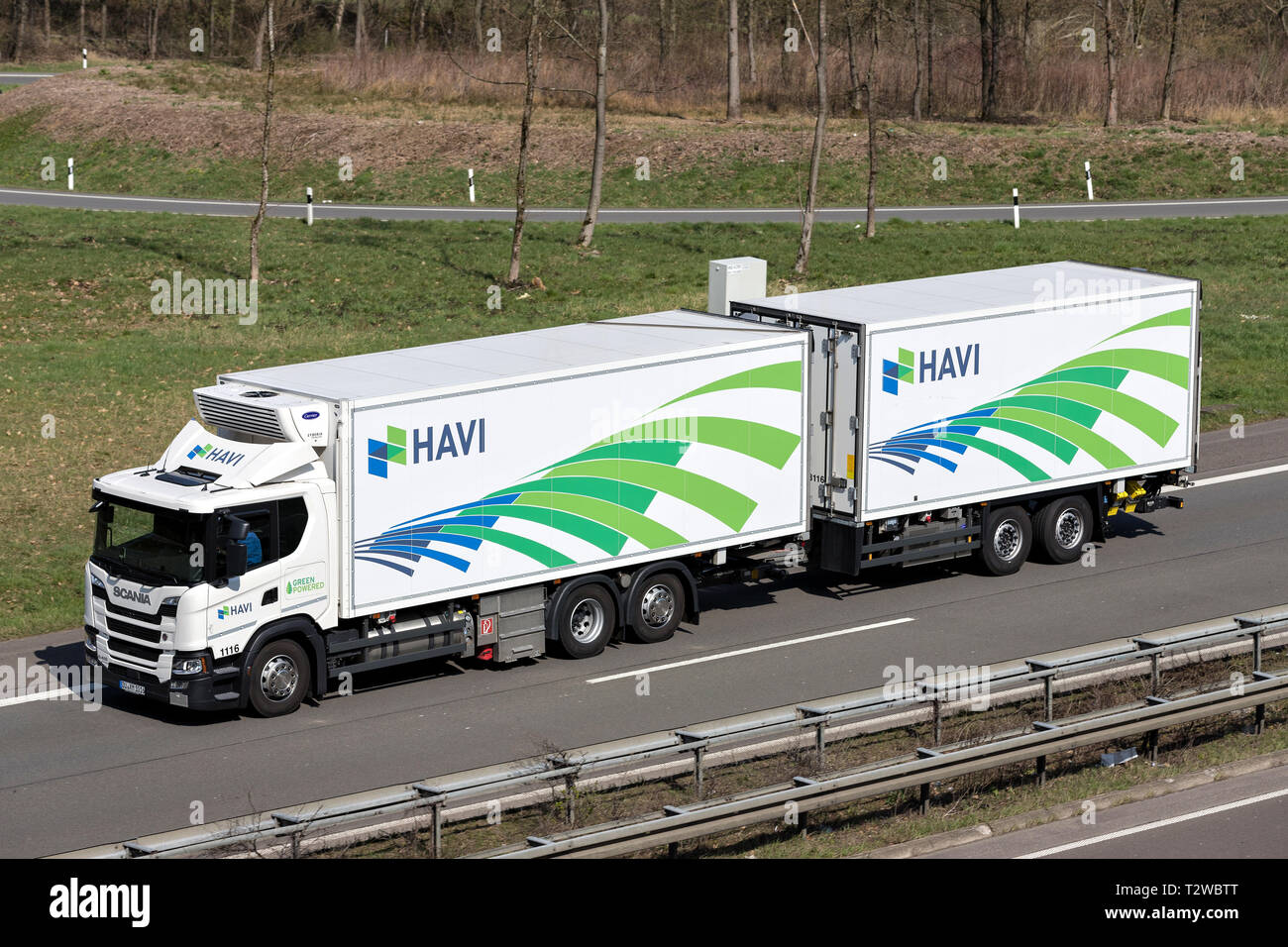 HAVI truck on German motorway Stock Photo - Alamy