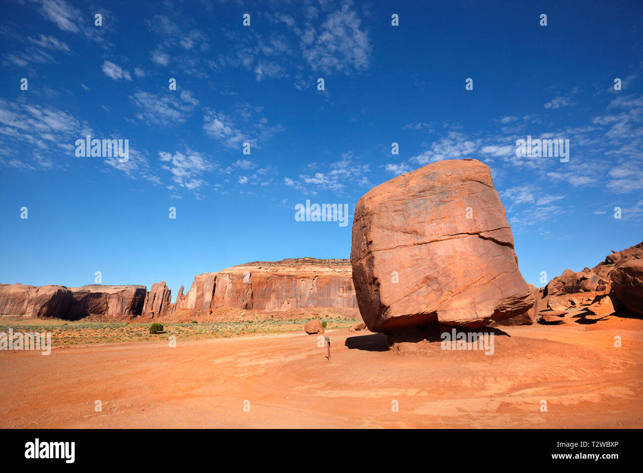 The Cube rock formation, Monument Valley, Arizona, America Stock Photo ...