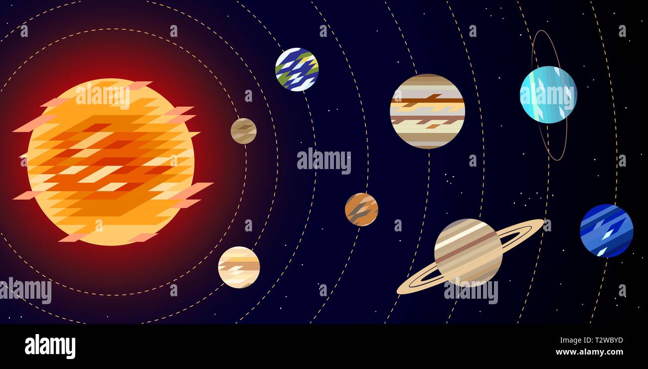 Model of Solar system, vector illustration Stock Vector Image & Art - Alamy