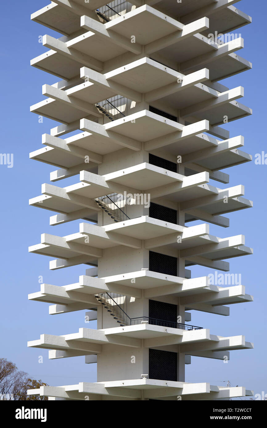 General day time view. Komazawa Olympic Park Control Tower, Tokyo ...