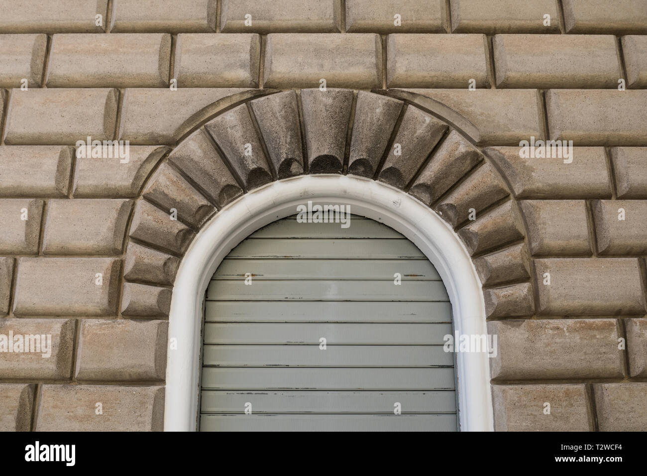 Architectural detail, facade of a building with big stone bricks Stock ...