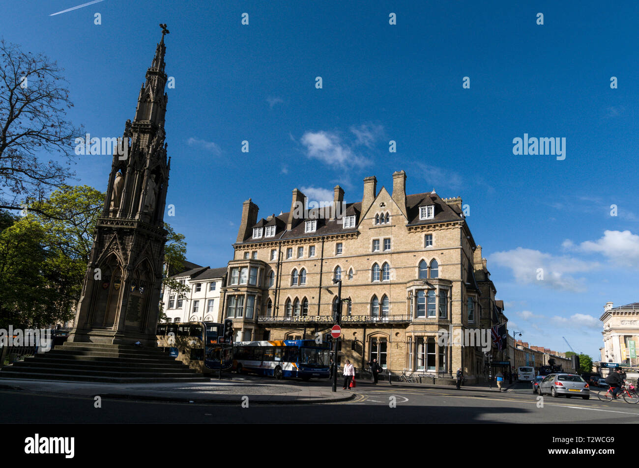 Martyrs Memorial, a stone monument at the intersection of St Giles ...