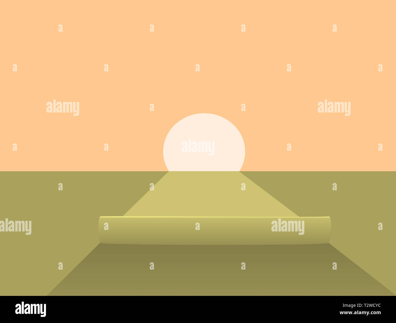 Surreal sunset or sunrise illustration Stock Photo - Alamy