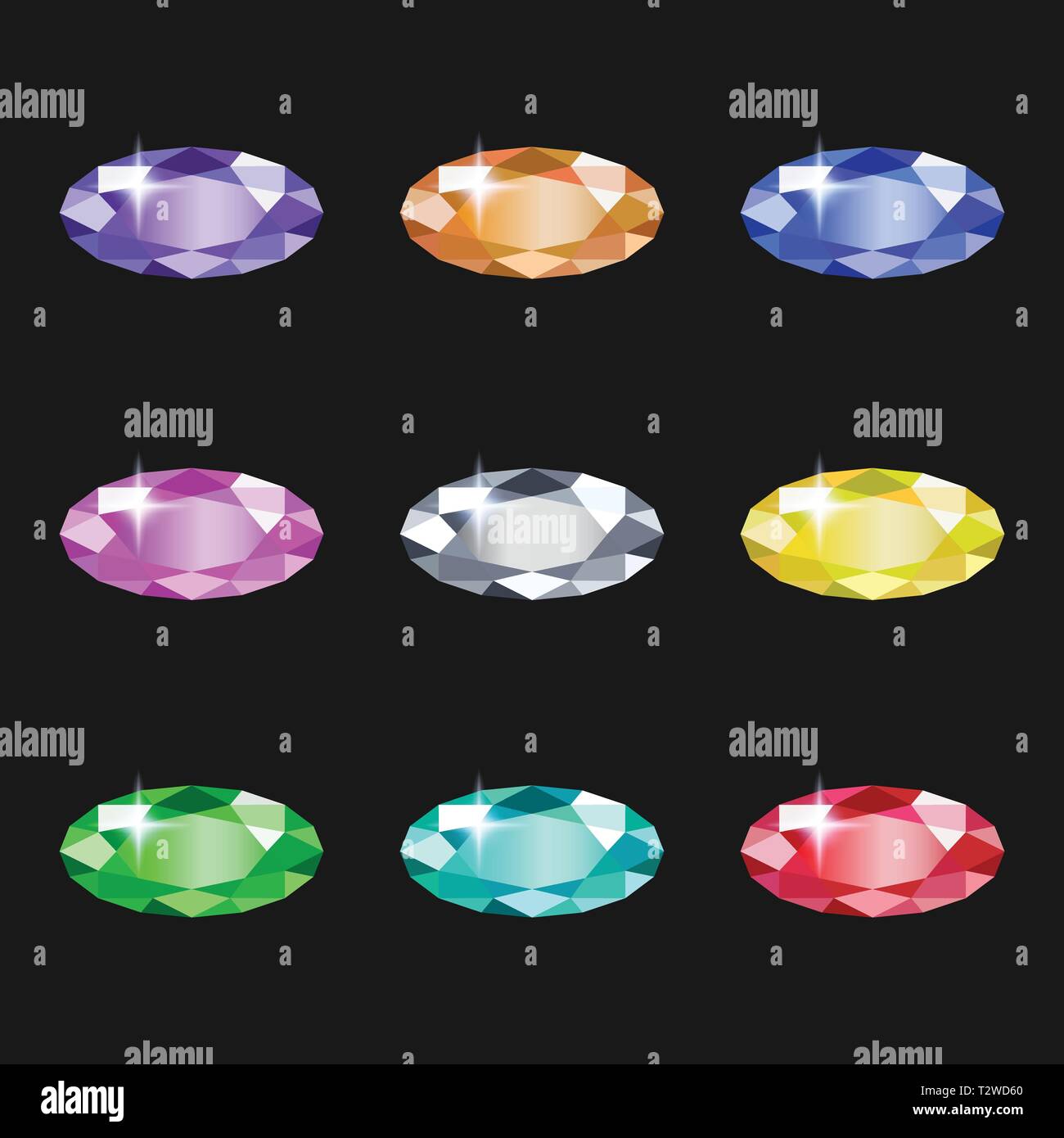 Purple jewels Stock Vector Images - Alamy