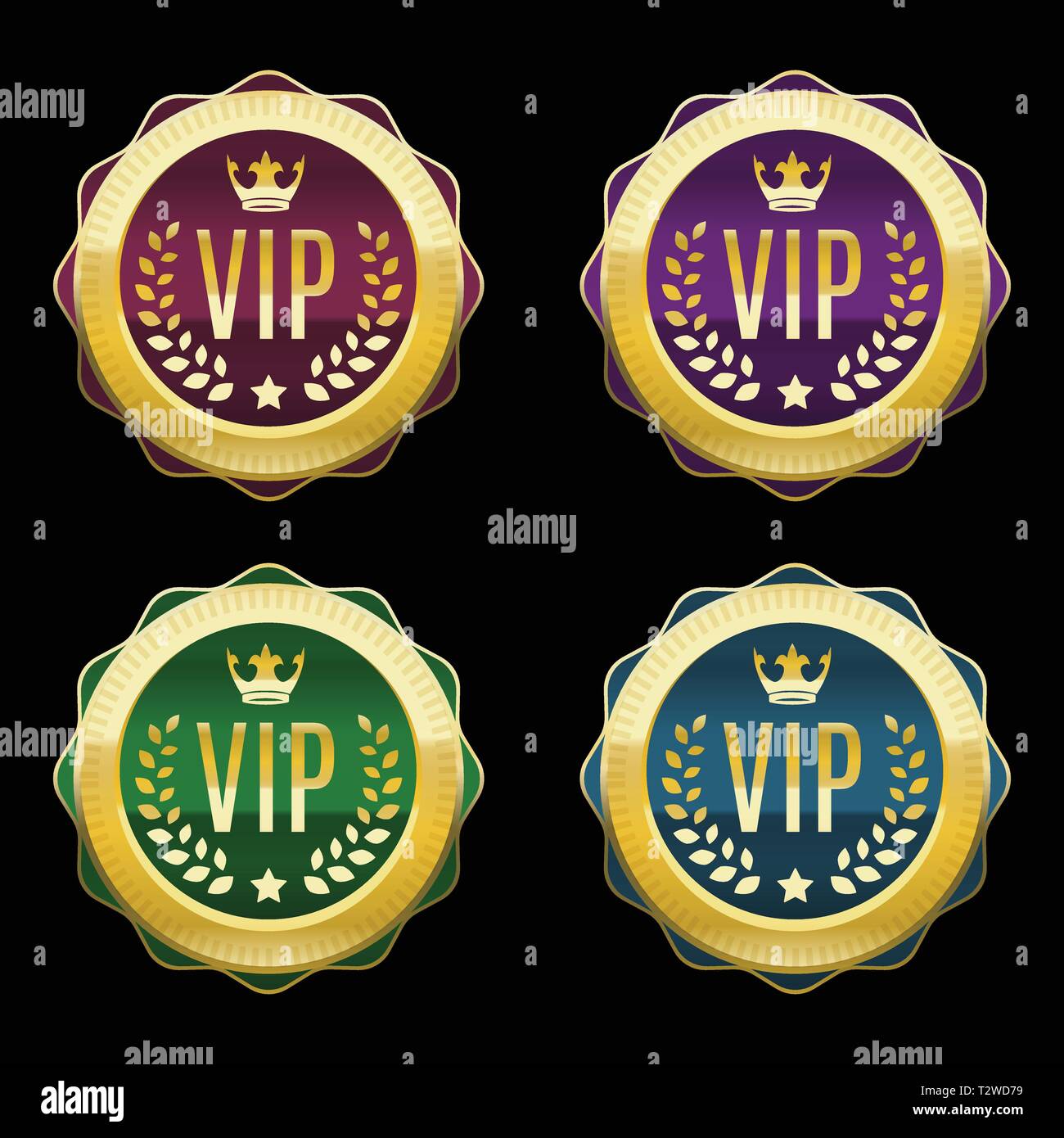 Vip golden label. Premium medal. Vector illustration Stock Vector Image ...