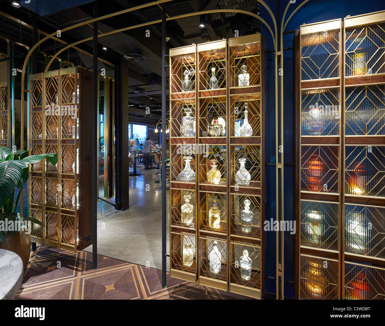 Display cases on upper level. Masti Dubai, Dubai, United Arab Emirates ...