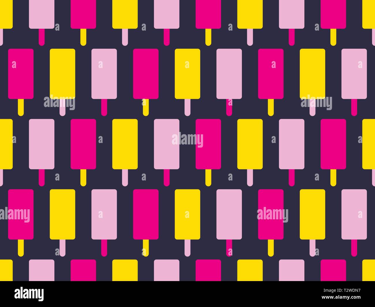 Ice lolly seamless pattern. Multi-colored ice cream on a dark ...
