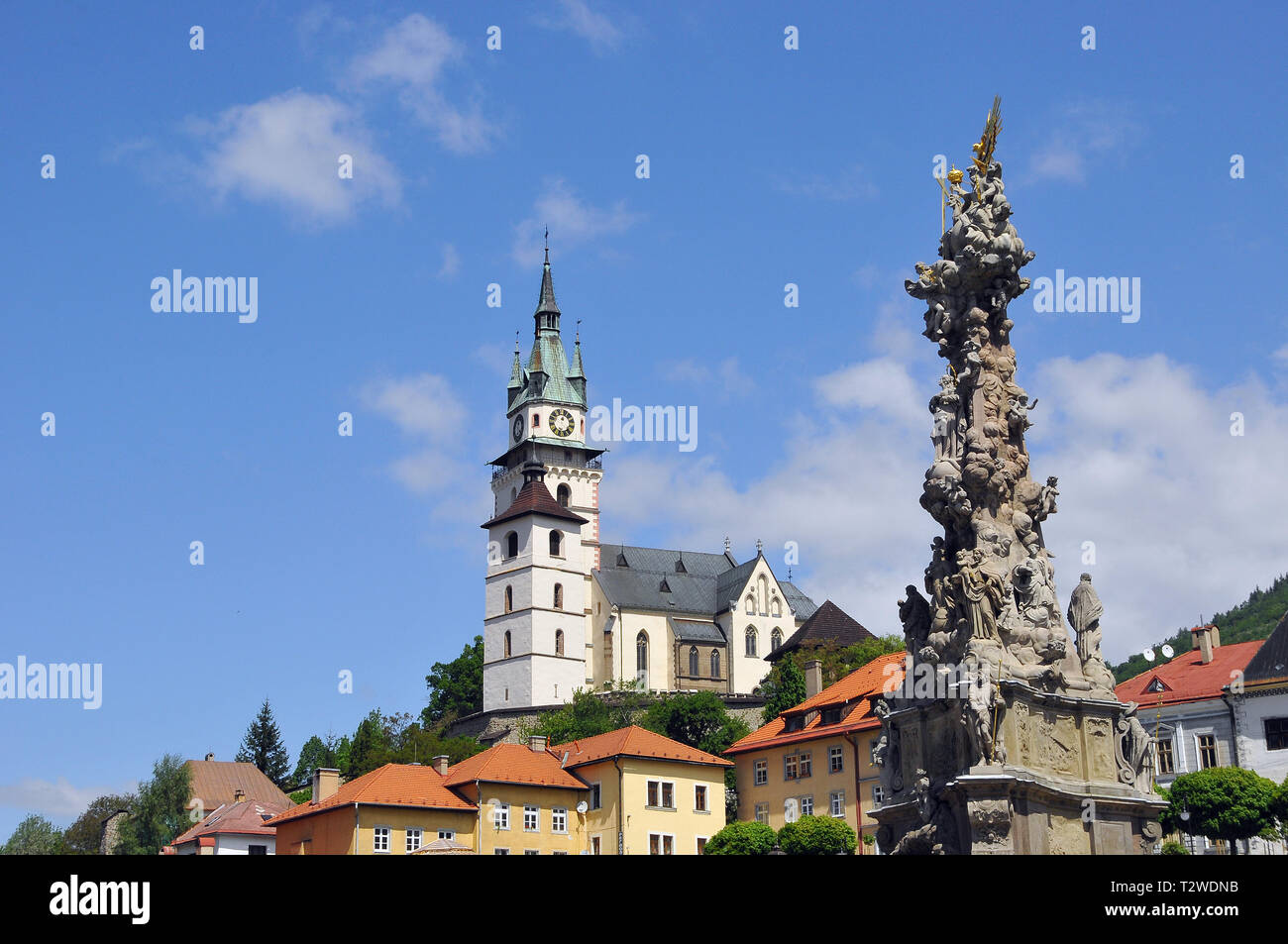 Baroque Holy Trinity column on the Safarikovo square by Dionyz Ignac ...