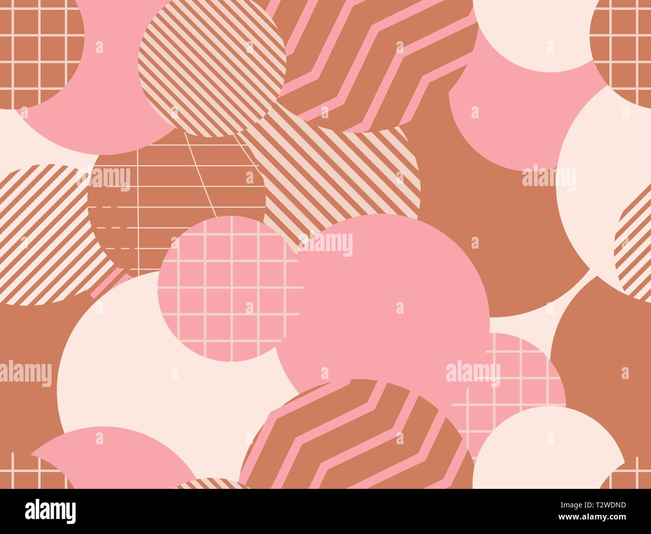 Seamless pattern with circles 1980s style. Retrowave. Geometric ...
