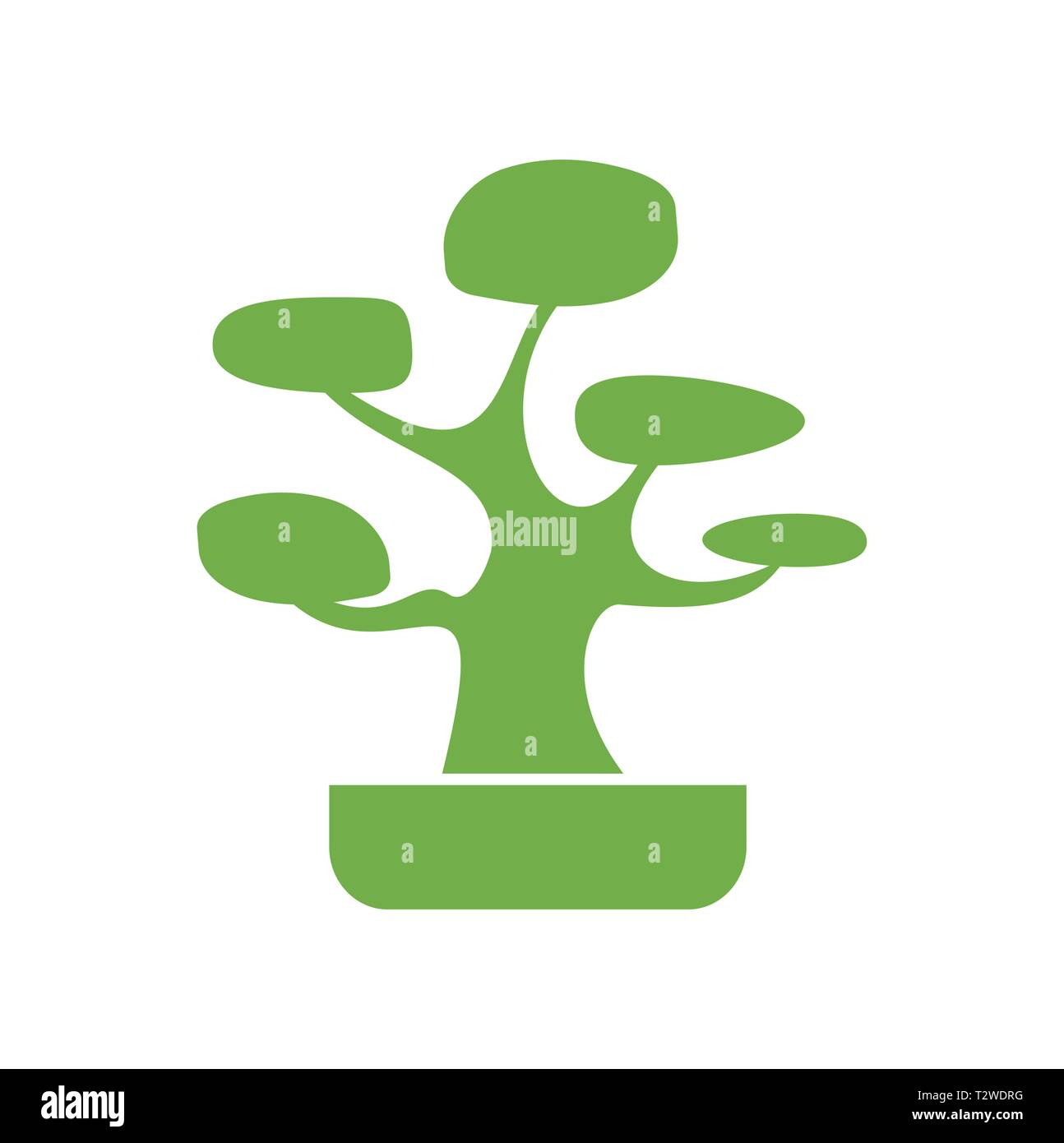 Bonsai icon on background for graphic and web design. Simple vector ...