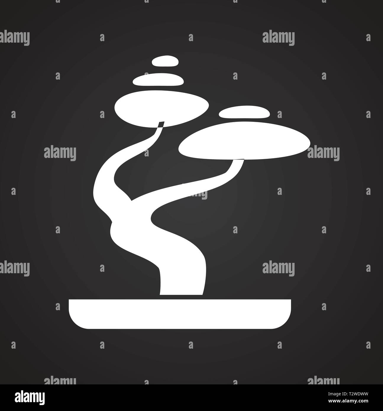 Bonsai icon on background for graphic and web design. Simple vector ...