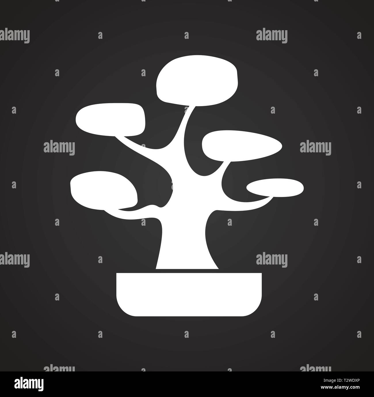 Bonsai icon on background for graphic and web design. Simple vector ...