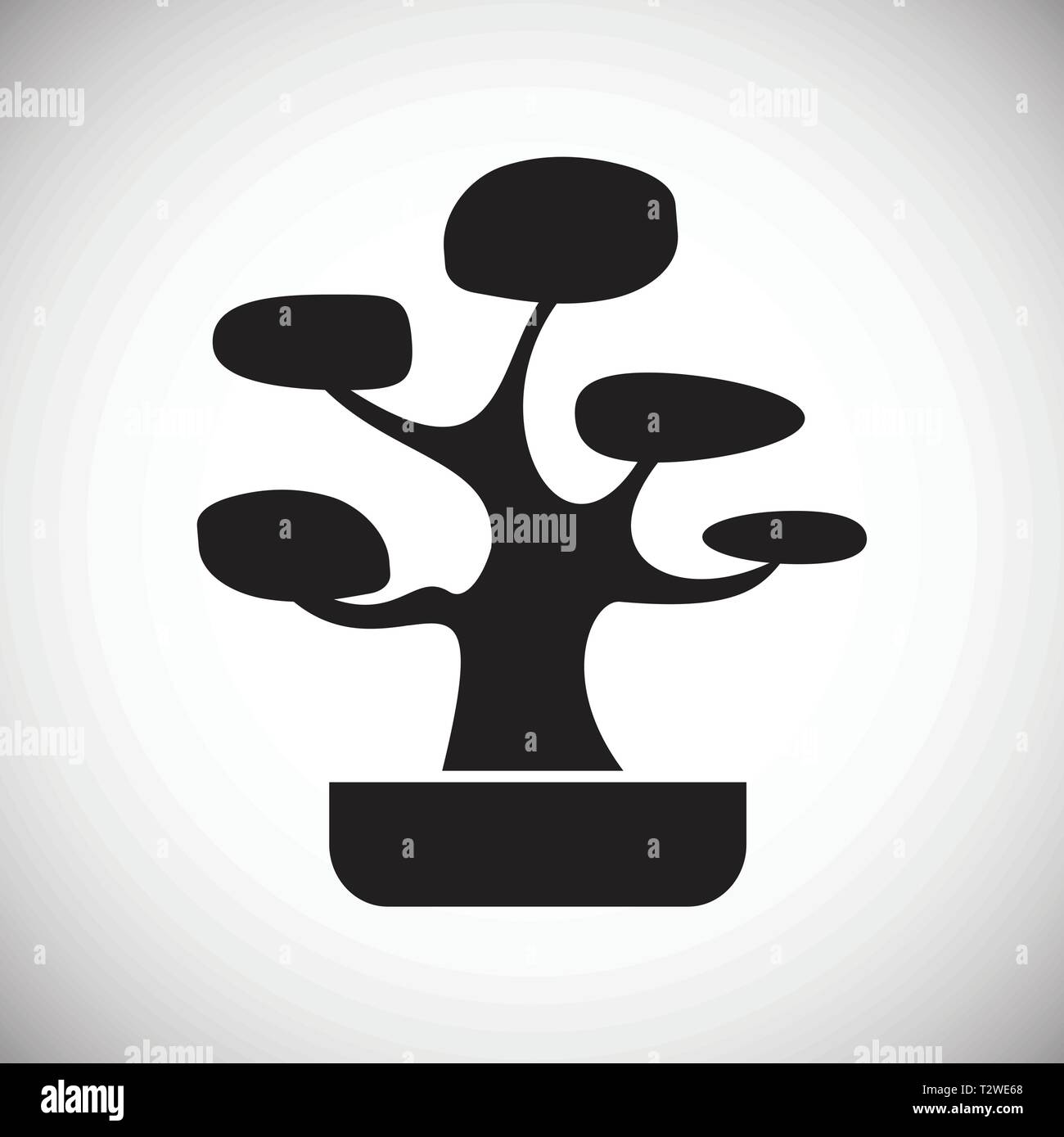 Bonsai icon on background for graphic and web design. Simple vector ...