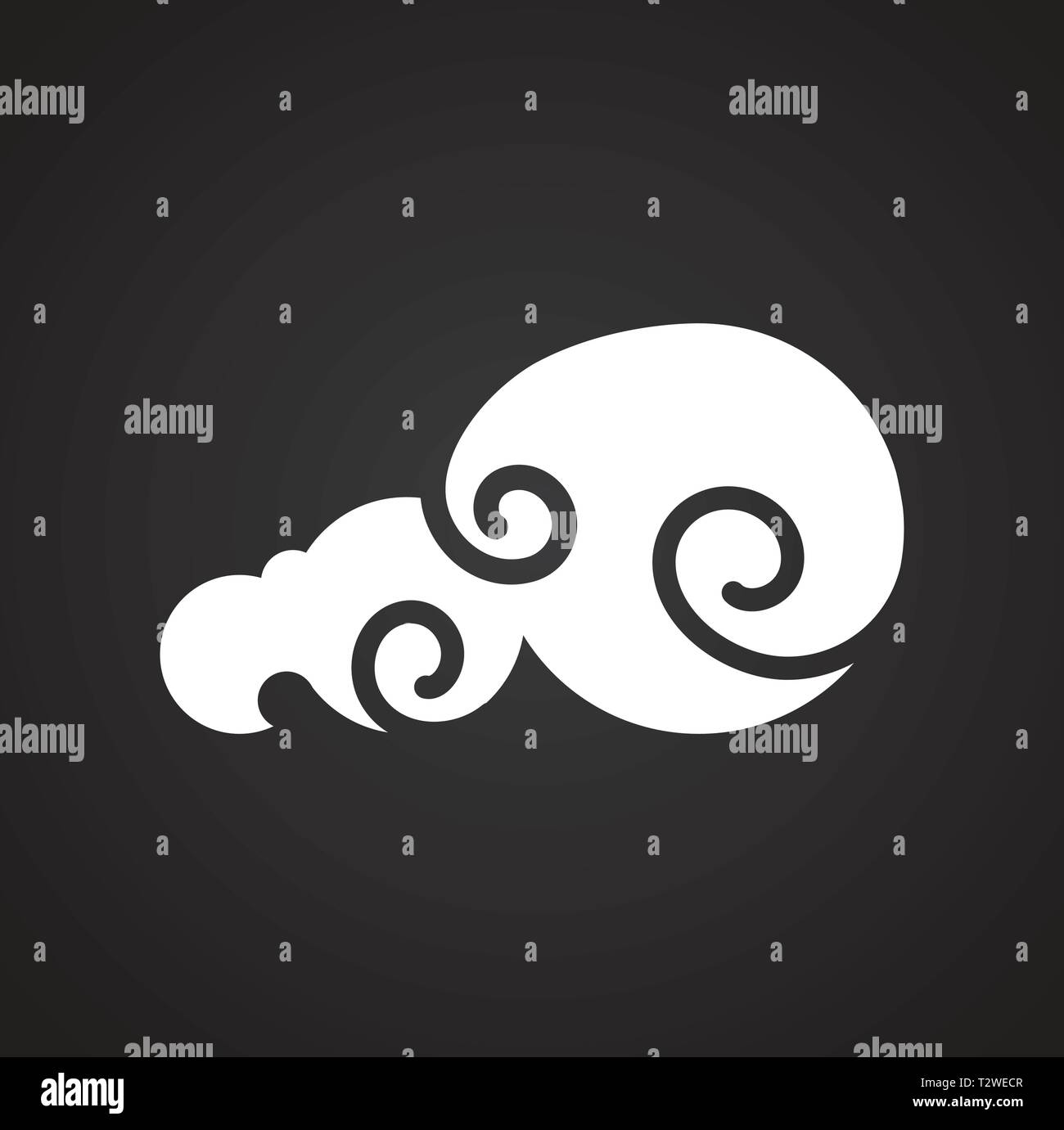 Asian cloud icon on background for graphic and web design. Simple ...