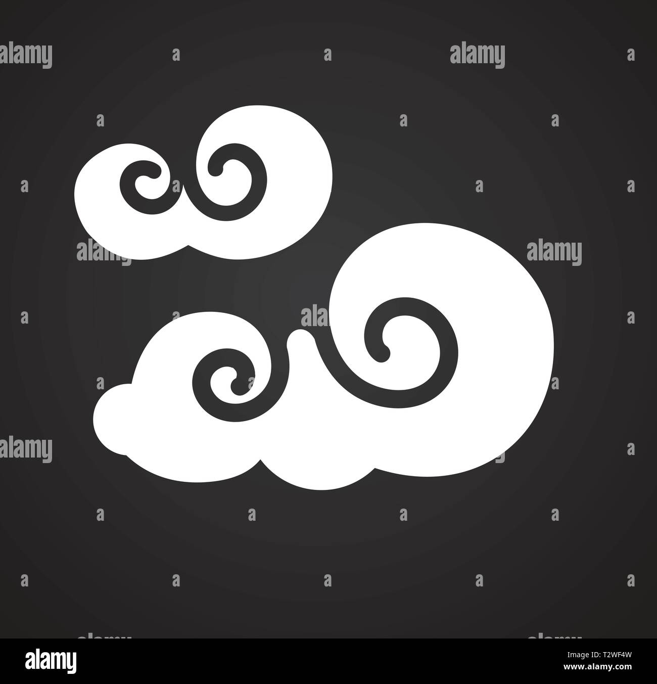 Asian cloud icon on background for graphic and web design. Simple ...